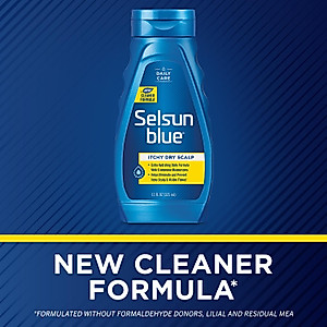 Selsun Blue Itchy Dry Scalp Anti-Dandruff Shampoo, 11 fl. oz., Extra-Hydrating Formula, Pyrithione Zinc 1%