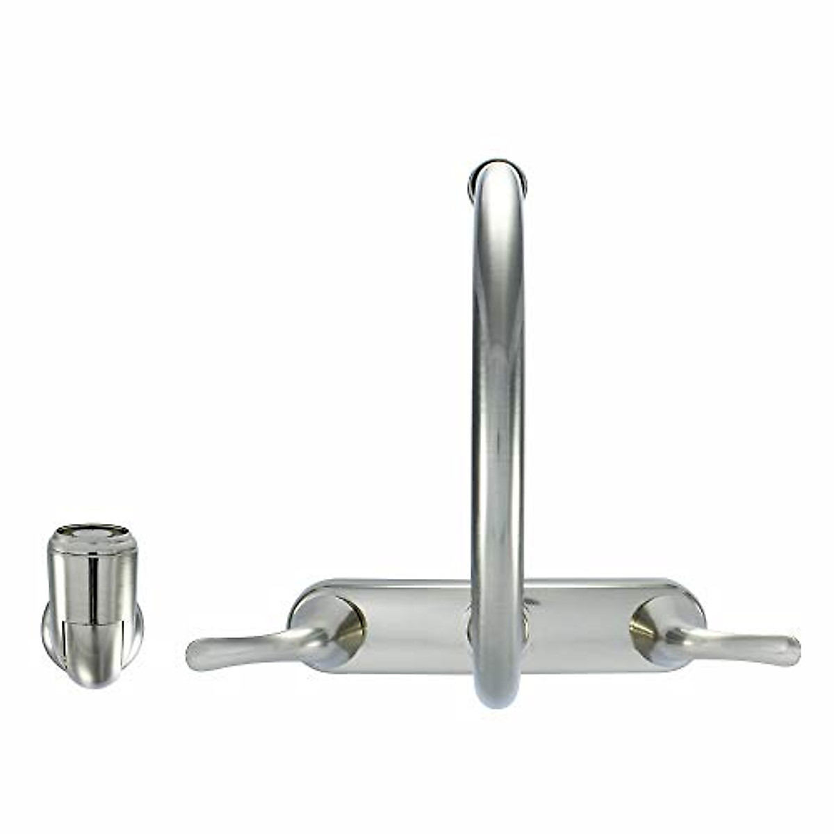 Wasserman 23073124 - RV Kitchen Sink Faucet High Spout Double Handle Washerless with Side Spray