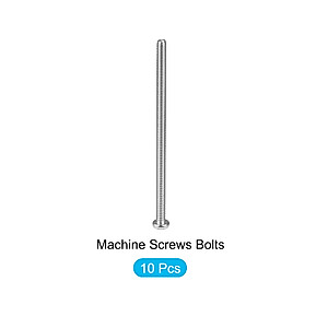 METALLIXITY Machine Screws (M5x100mm) 10Pcs, Phillips Cross Pan Bolts 304 Stainless Steel - for Furniture Installation, Mechanical Fasteners, Office Equipment