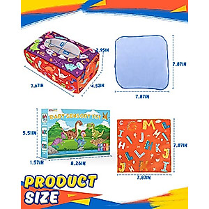 DINORUN Baby Toys 6 to 12 Months - Montessori Toy for Babies and Toddlers Tissue Box Learning Toy for 6 Months and up – Educational High Contrast Development STEM Toy - Baby Gift