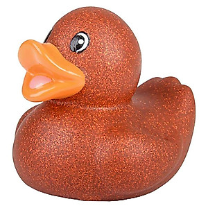 The Dreidel Company Glitter Rubber Duck Toy Assortment Duckies for Kids, Bath Birthday Gifts Baby Showers Summer Beach and Pool Activity, 2" (10-Pack)