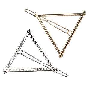 Gold Silver Minimalist Hair Clips Dainty Feather Hollow Hair Clips Set Feather Hair Pins Geometric Barrette Hair Accessories for Women