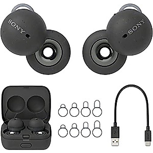 Sony WFL900/H LinkBuds Truly Wireless Earbuds Headphones with Alexa Built-in Gray (Renewed) Bundle with 2 YR CPS Enhanced Protection Pack