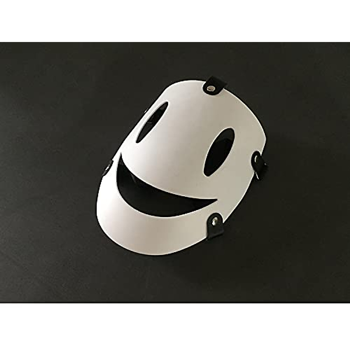 UIZPR Halloween Party Anime white Smile Mask Cosplay Costume Props Resin Masks adult size (White)