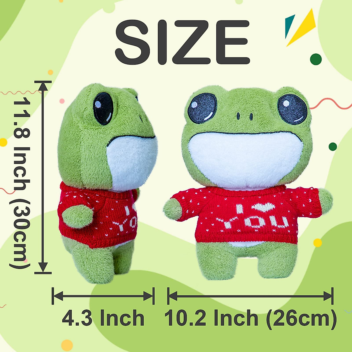 Putrer Frog Plush Toys,11.8" Frog Stuffed Animals,Gift for Children Birthday,New Year (Frog-C)