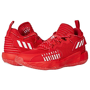 adidas Unisex Dame 7 Extply Basketball Shoe, Scarlet/White/Silver Metallic, 10 US Men