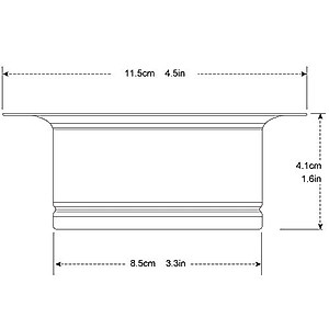 Kitchen Sink Flange Stopper Black - Universal Garbage Disposal Flange for Fit 3-1/2 Inch Standard Sink Drain Hole, Sink Flange Replacement Accessories