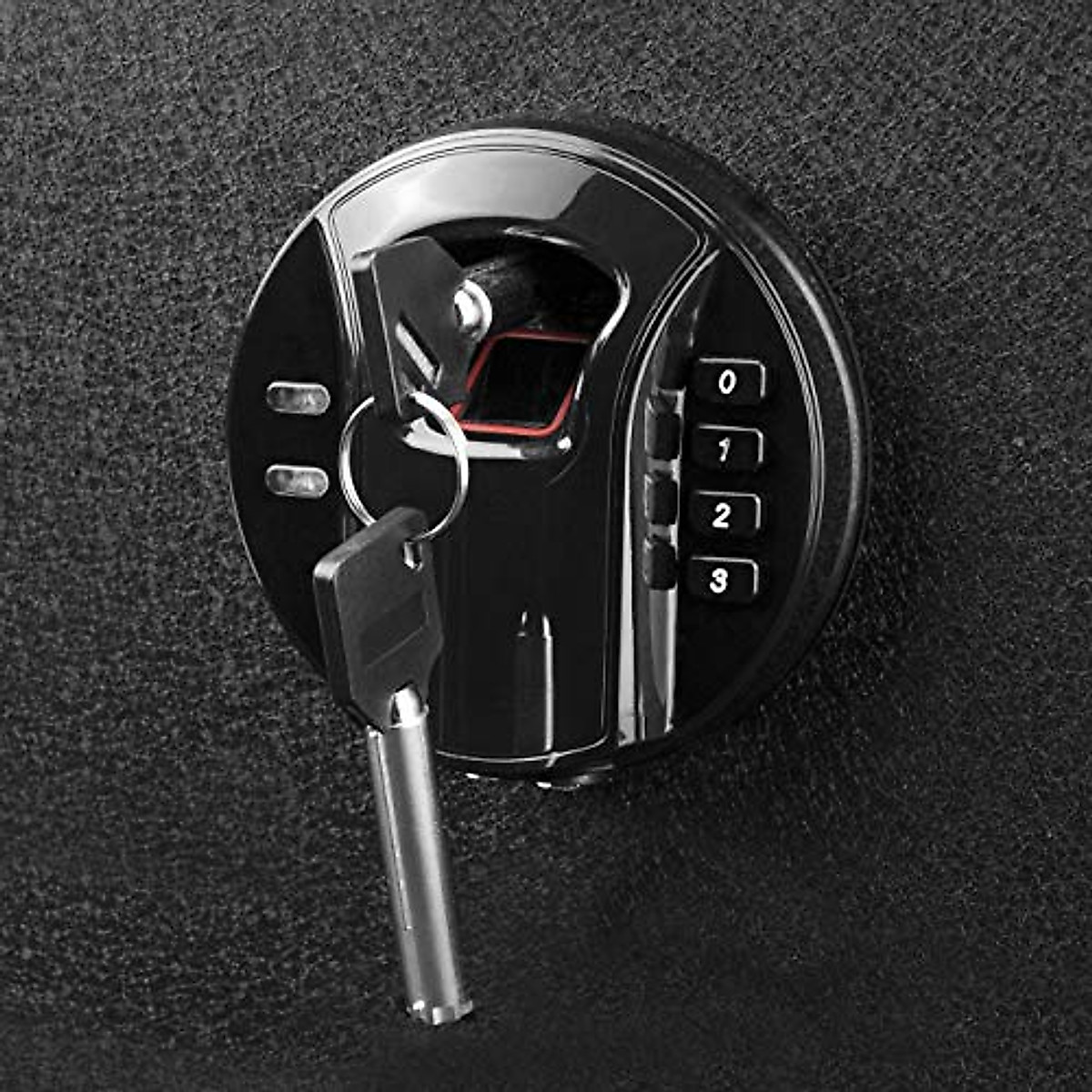 Barska AX12888 Quick Access Keypad Biometric Fingerprint Security Safe Box 0.46 Cubic Ft, Black