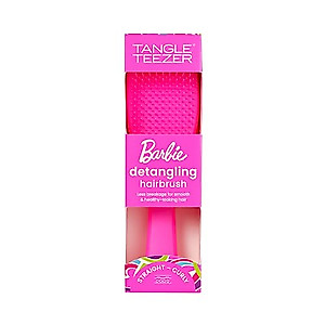 Tangle Teezer x Barbie The Ultimate Detangling Brush, Dry and Wet Hair Brush Detangler for All Hair Types, Totally Pink