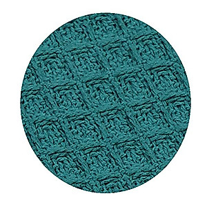 Waffle Weave King Blanket 102x90 inch-Teal,King Cotton Blanket,Teal King Blanket,Breathable Blanket,Farmhouse Throw Blanket,Textured Throw Blanket,Throw Blanket,All Season Cotton Blanket