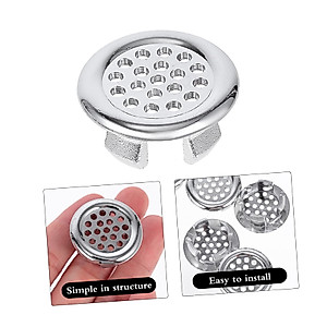 Angoily 20pcs Wash Basin Overflow Ring Kitchen Drain Cap Cover Sink Basin Trim Bathtub Drain Cover Sink Hole Cover Insert Round Hole Insert Spares Sink Trim Ring Plastic Ceramics Round Cap