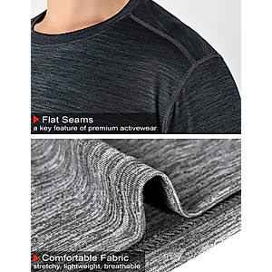 5 Pack Men’s Active Quick Dry Crew Neck T Shirts | Athletic Running Gym Workout Short Sleeve Tee Tops Bulk (Set 1, 3X-Large)