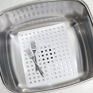 iDesign InterDesign Euro Kitchen Protector Regular, White, Sink Mat