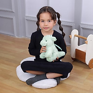 Apricot Lamb Toys Plush Green Plush Dragon Dinosaur Stuffed Animal Soft Cuddly Perfect for Child (Green Plush Dragon, 8 Inches)