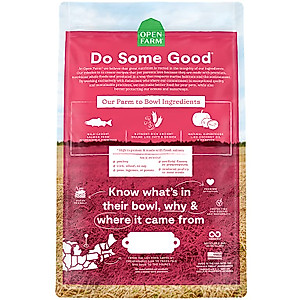 Open Farm Wild-Caught Salmon & Ancient Grains Dry Dog Food, Sustainably Fished Salmon Recipe with Wholesome Grains and No Artificial Flavors or Preservatives, 4 lbs