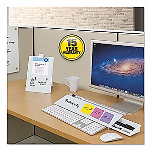 Quartet Whiteboard, Glass Dry Erase Board, Magnetic, 30" x 18", Infinity Frameless Mounting, White Surface, Accessory Tray, 1 Dry Erase Marker and 2 Glass Board Magnets (PDEC1830)