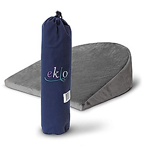 PharMeDoc Pregnancy Pillows for Sleeping Wedge Pillow, Maternity Pillow,Belly Wedge Memory Foam, Pregnancy Must Haves, New Mom Gifts for Women, Velvet Grey Cover