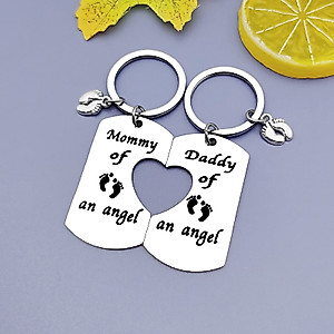 Miscarriage Gift Loss of Baby Gifts Keychain Infant Loss Gifts for Parents Keyring Loss Memorial Gifts Sympathy Gift for Loss of Baby Jewelry Baby Memorial Gift
