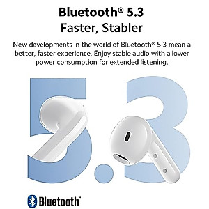 Xiaomi Redmi Buds 4 Lite TWS Wireless Earbuds, Bluetooth 5.3 Low-Latency Game Headset with AI Call Noise Cancelling, IP54 Waterproof, 20H Playtime, Lightweight Comfort Fit Headphones, White