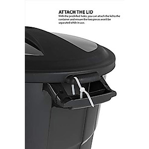 United Solutions 20 Gallon Outdoor Waste Garbage Bin (5 pack)
