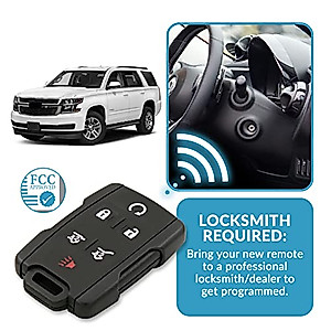 Keyless2Go Replacement for 6 Button Replacement Remote 315 Mhz for GM M3N-32337100 13577766