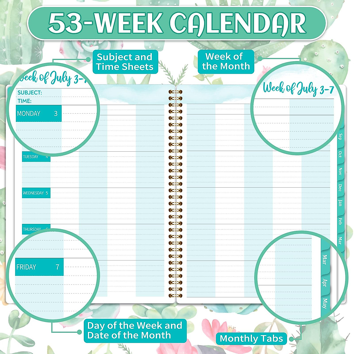 2024-2025 Teacher Planner - Teacher Lesson Planner 2024-2025, July 2024 - June 2025, 8" x 10", Weekly & Monthly Lesson Plan Book for Teachers