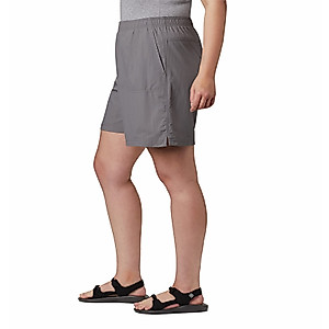 Columbia Women's Plus-size Sandy River Short, Breathable, Sun Protection Shorts, City Grey, 3X x 6