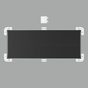 Alrska100w (Watt) 12v Monocrystalline Solar Panel Module with Connector + 7Pcs ABS Bracket Outdoor RV Yacht Flat Roof Camper Plastic Photovoltaic Bracket