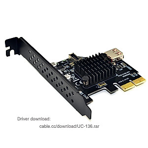 cablecc USB 3.1 Front Panel Socket & USB 2.0 to PCI-E Express Card Adapter for Motherboard