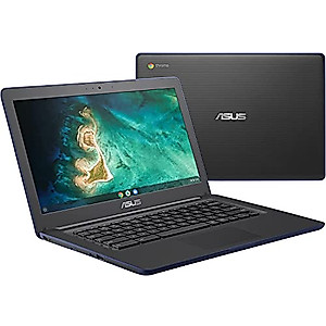 Asus Newest 14 Rugged & Spill Resistant Chromebook Education Edition Military STD 810G Intel N3350 160G Space(32G eMMC+128G Card) 4GB RAM WiFi Bluetooth Webcam DarkBlue Chrome OS+JVQ 5X Storage