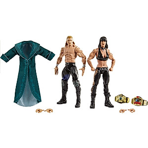 WWE Elite Collection 2-Pack: Triple H & Chyna 6-in Action Figures with 2 Sets of Swappable Hands & Superstar Accessories; Ages 8 Years Old & Up ​
