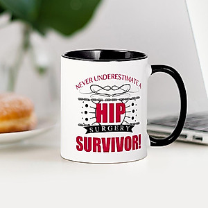 CafePress Hip Surgery Survivor Mugs Ceramic Coffee Mug, Tea Cup 11 oz