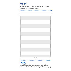 CHICOLOGY Zebra Roller Shade, 23"W X 72"H, Polyester Blend, Cordless, Basic Natural