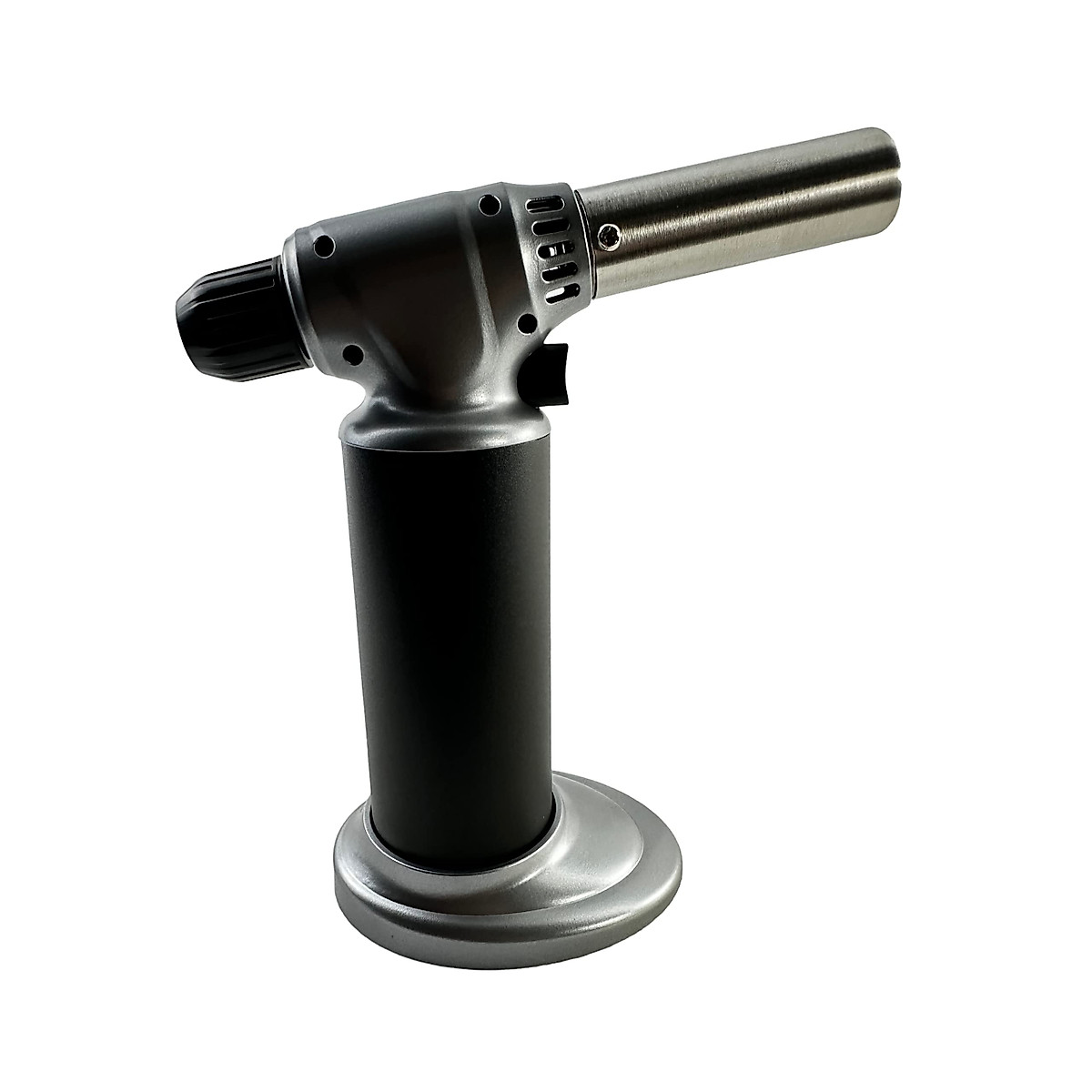 Space King Tall Wind-Proof Torch Lighter - Adjustable Flame - Child-Lock - Perfect for Camping, Kitchen, Backyard, Travel, Beach, BBQ, Mountain, Outdoors, Travel, Garage, and More. (Gray)