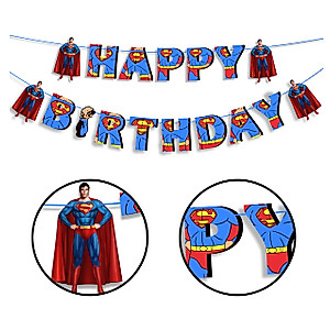 Seyal® Suprman Happy Birthday Banner