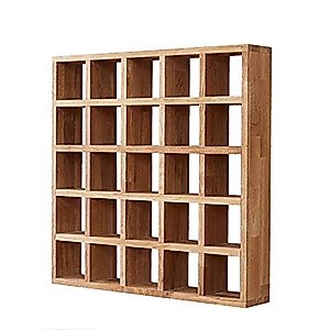 PIBM Stylish Simplicity Shelf Wall Mounted Floating Rack Shelves Oak Simple Household Straight Rod Storage Hangers Coat Rack,4 Hooks, Wood , 56x10x56cm