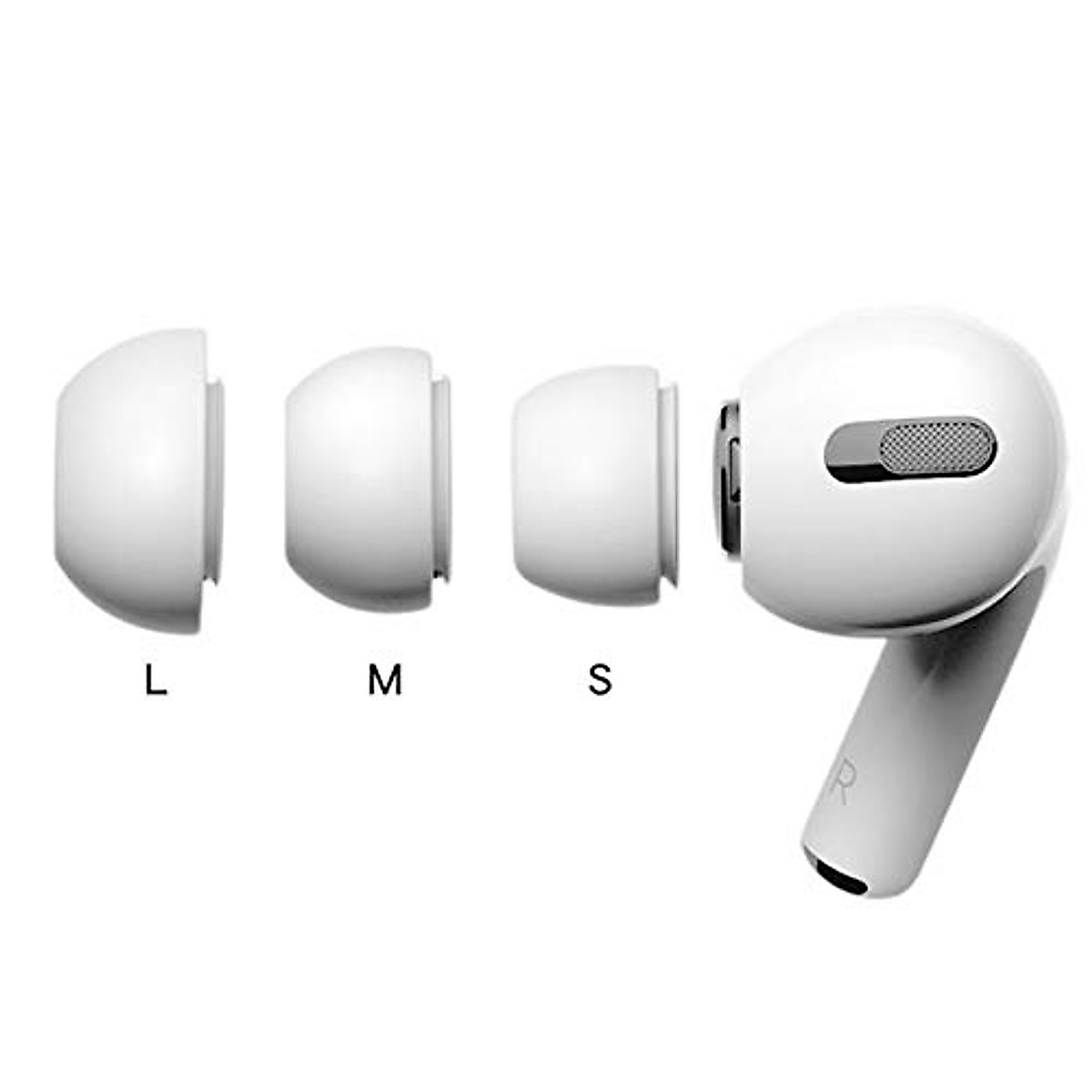 ALXCD 3 Pairs Ear Tips Compatible with AirPods Pro Headphones, Silicon Earbud Tips Eargel Replacement, Perfect Compatible with AirPods Pro [White Small Size]