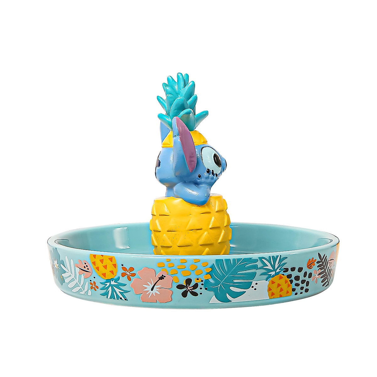 Disney Lilo & Stitch Ring Holder Jewelry Dish - Resin 3D Stitch Ring Dish - Official License Jewelry Tray for Engagement Ring