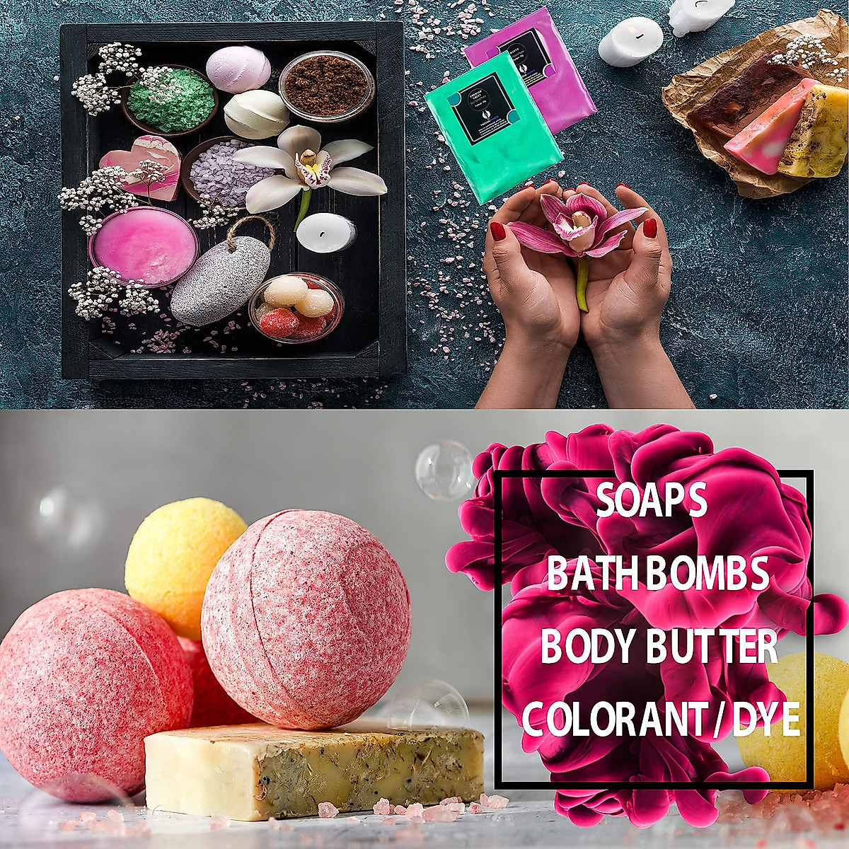 Mica Powder for Resin Powder Pigment - 8.8 oz/250g - 25 Colors Epoxy Pigment Powder for Epoxy Resin 0.35 oz Each - Mica Powder for Body Butter, Bath Bombs, Candles, Slime Dye, Lip Gloss