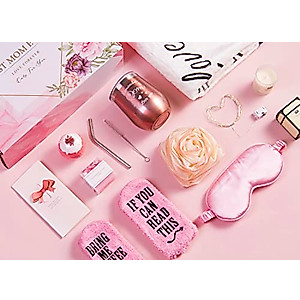 CUTEUP Mother Gifts for Mom-Birthday Mother s Day Gifts from Daughter Son, Relaxing Spa Gift Basket Set for Mom Sister Friend Happy Birthday Bath Set Gift, Great White Blanket Gifts for Women Mom