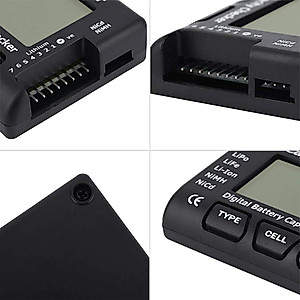 SoloGood RC Cellmeter 7 Digital Battery Capacity Checker Lipo Battery Tester RC Battery Voltage Tester for LiPo/Li-ion/Nicd/NiMH Cell Meter Battery Checker Tester