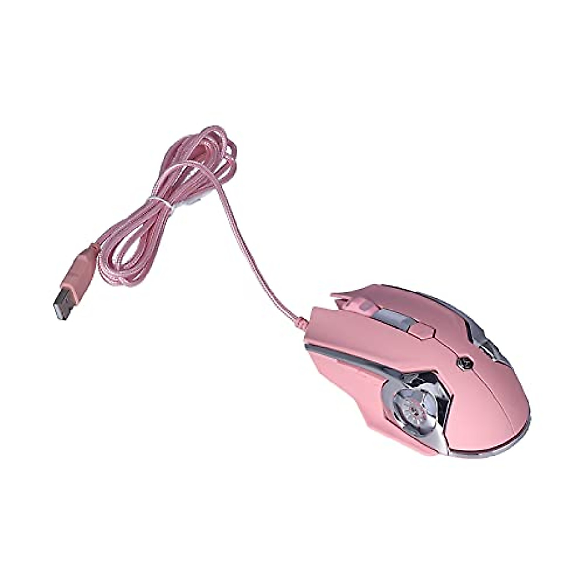 Pink Keyboard and Mouse Set, 104 Keys Mechanical Keyboard with 22 Lighting Effects, Ergonomic High Sensitivity Keyboard and Mouse Combo for Gaming, PC