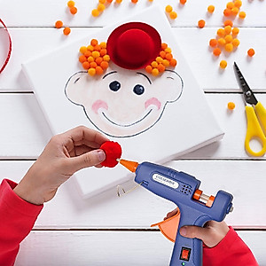 Gluerious Mini Hot Glue Gun with 30 Glue Sticks for Crafts School DIY Arts Home Quick Repairs, 20W, Blue