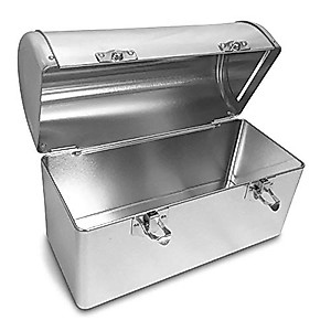 Plain Metal Dome Lunch Box - Silver