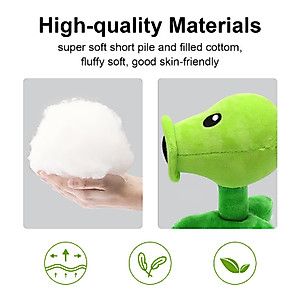 Maikerry 1 PC Plants VS Zombies Plush Toy,Stuffed Soft Doll Peashooter Plush Toy,Great Gifts for Kids and Fans, Christmas, Hallowen