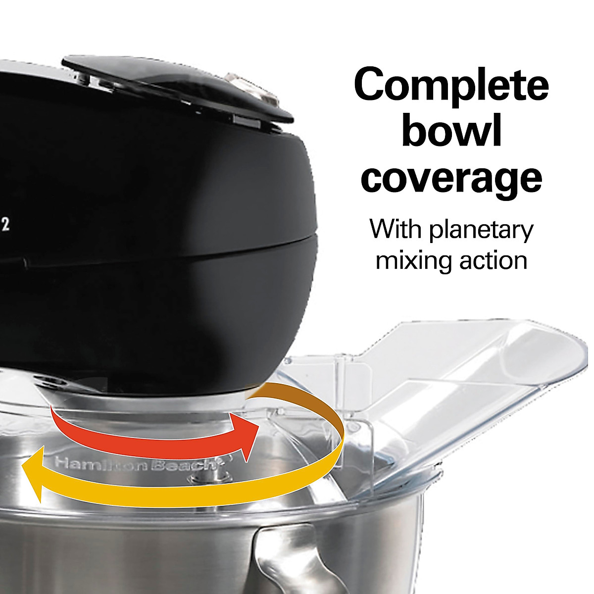 Hamilton Beach All-Metal 12-Speed Electric Stand Mixer, Tilt-Head, 4.5 Quarts, Pouring Shield, Licorice (63227)