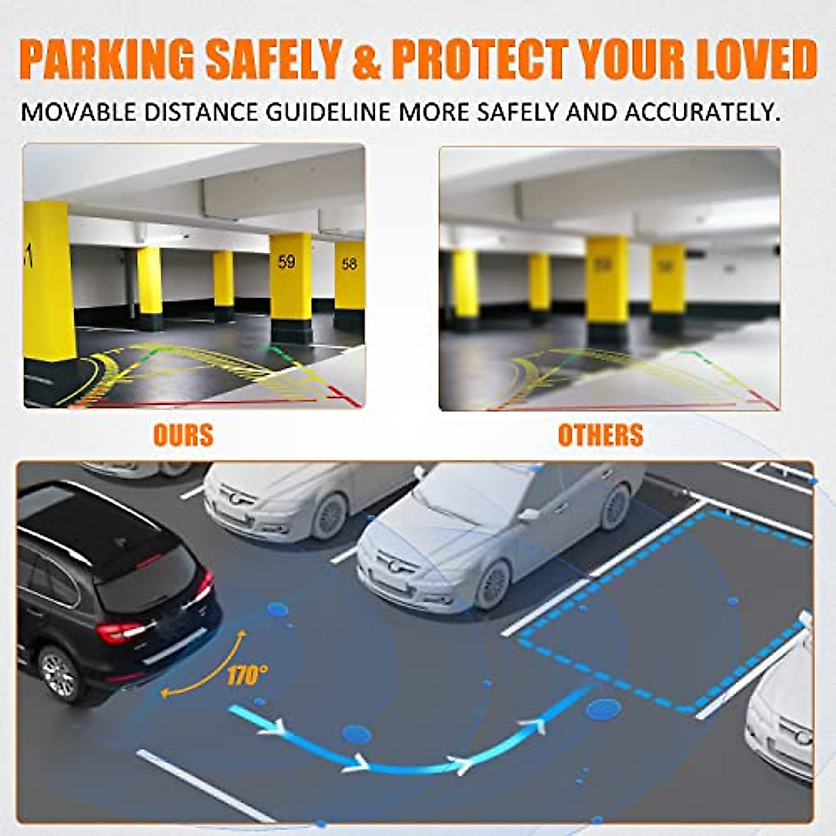 Rear Back Up Camera Compatible with 2011-2013 Jeep Grand Cherokee Dodge Durango Replace 56054059AD 56054059AE 56054059AC 56054059AF