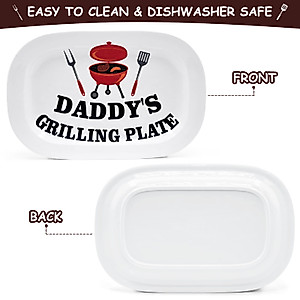 Nefelibata BBQ Daddy Grilling Platter Gift Father’s Day Barbecue Serving Tray Plate Dishes Birthday Valentine's Day Gift Ideas for Him Men Grandparent Dad Outdoor Indoor