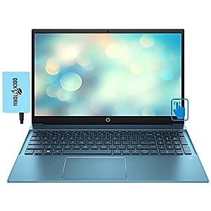 HP Pavilion 15t-eg School & Business Laptop (Intel i7-1165G7 4-Core, 64GB RAM, 8TB PCIe SSD, Intel Iris Xe, 15.6" 60Hz Touch Full HD (1920x1080), Fingerprint, WiFi, Bluetooth, Win 11 Pro) with Hub