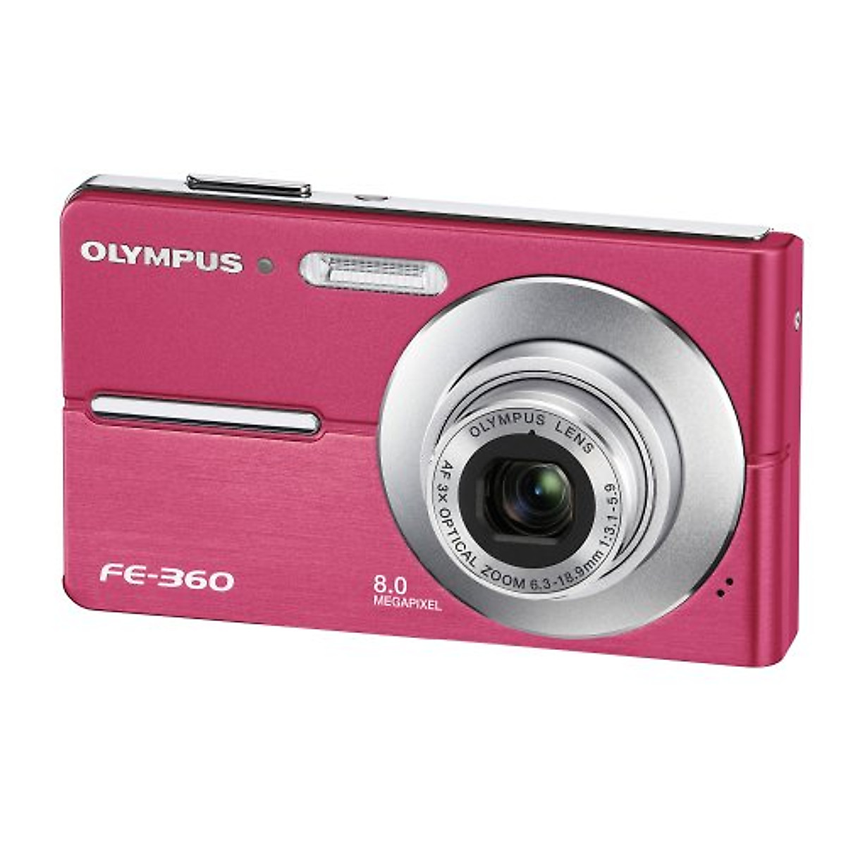 Olympus FE360 8MP Digital Camera with 3x Optical Dual Zoom (Pink)